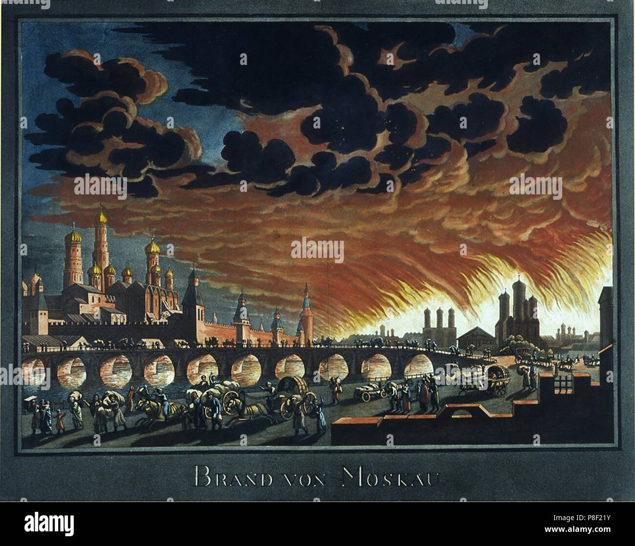 Fire of Moscow on 15th September 1812. Museum: State History Museum ...
