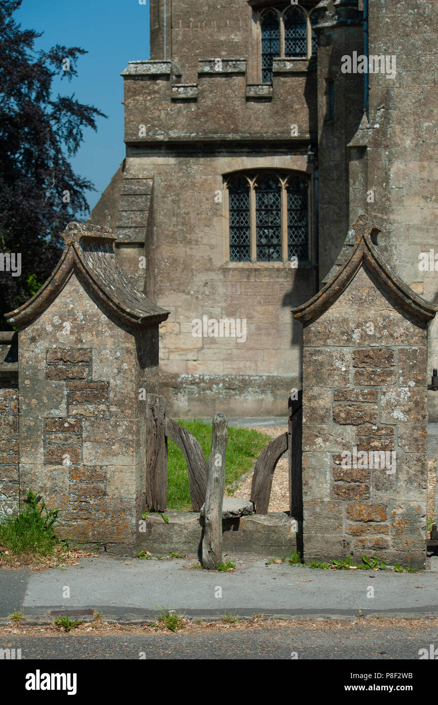 Squeeze stile at Edington Priory Church, Edington, Westbury, Wiltshire ...