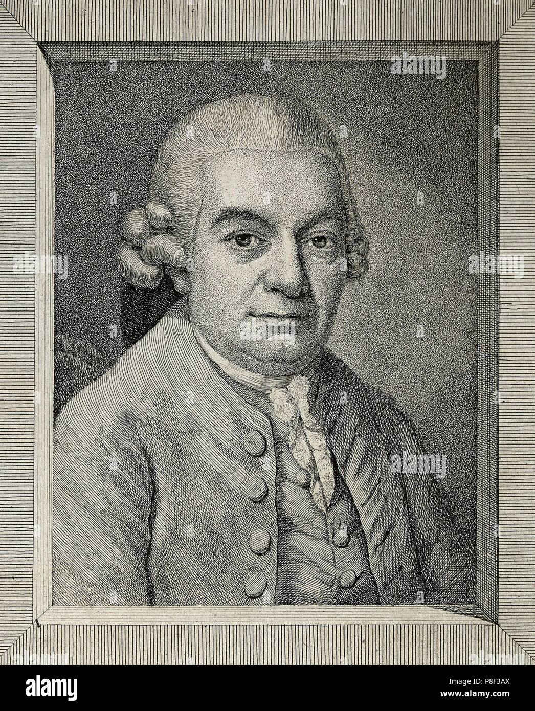 Portrait of Carl Philipp Emanuel Bach (1714-1788). Museum: PRIVATE ...