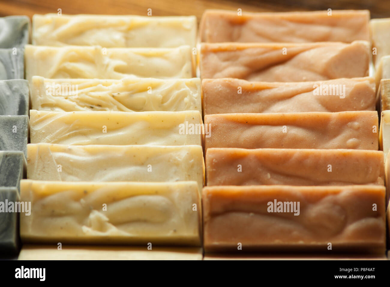 Organic handmade soap. A lot of slices Stock Photo - Alamy