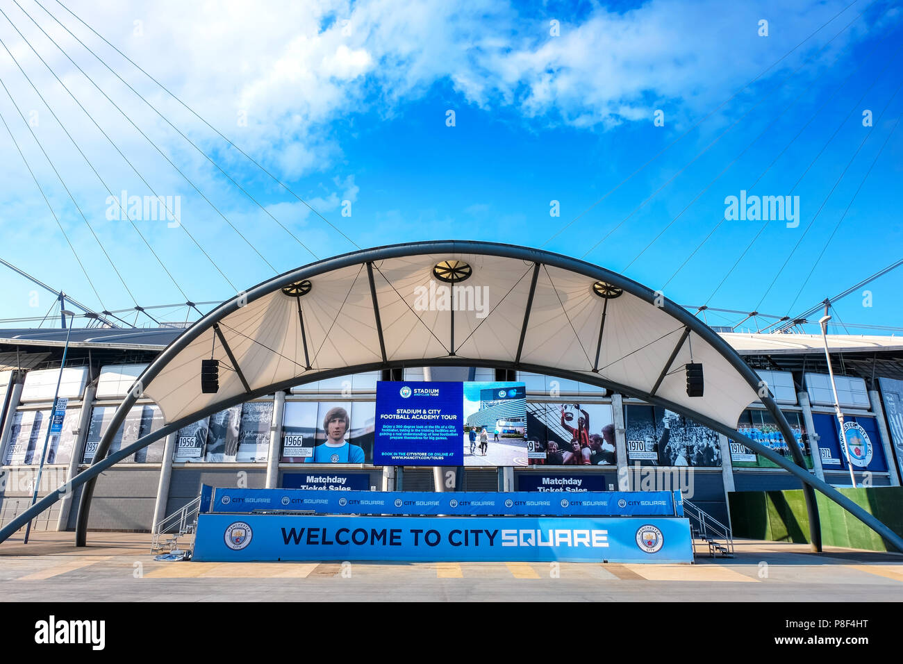 MANCHESTER, UNITED KINGDOM - MAY 19 2018: Manchester City Football Club ...