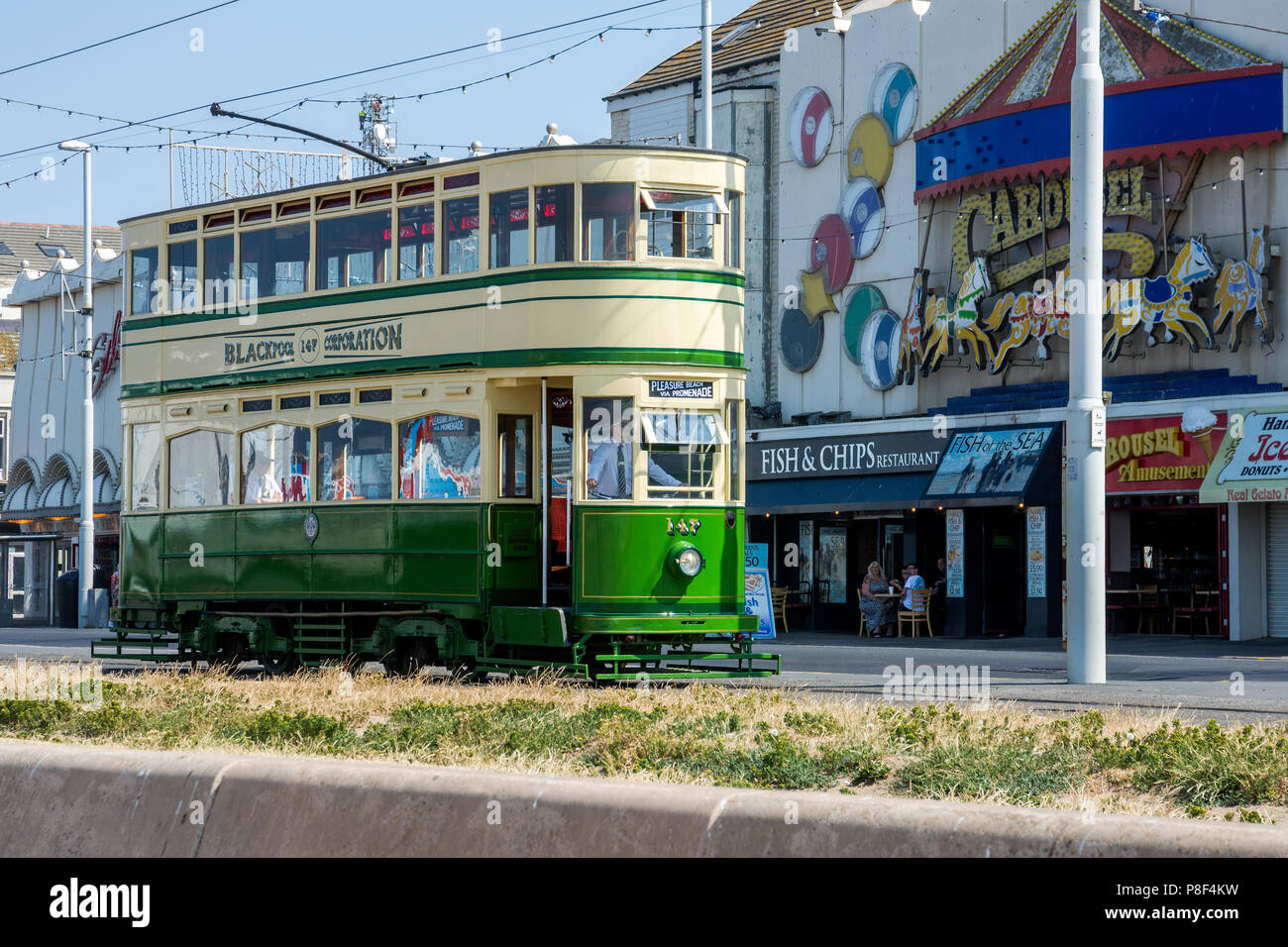 Old vintage blackpool tram hi-res stock photography and images - Alamy