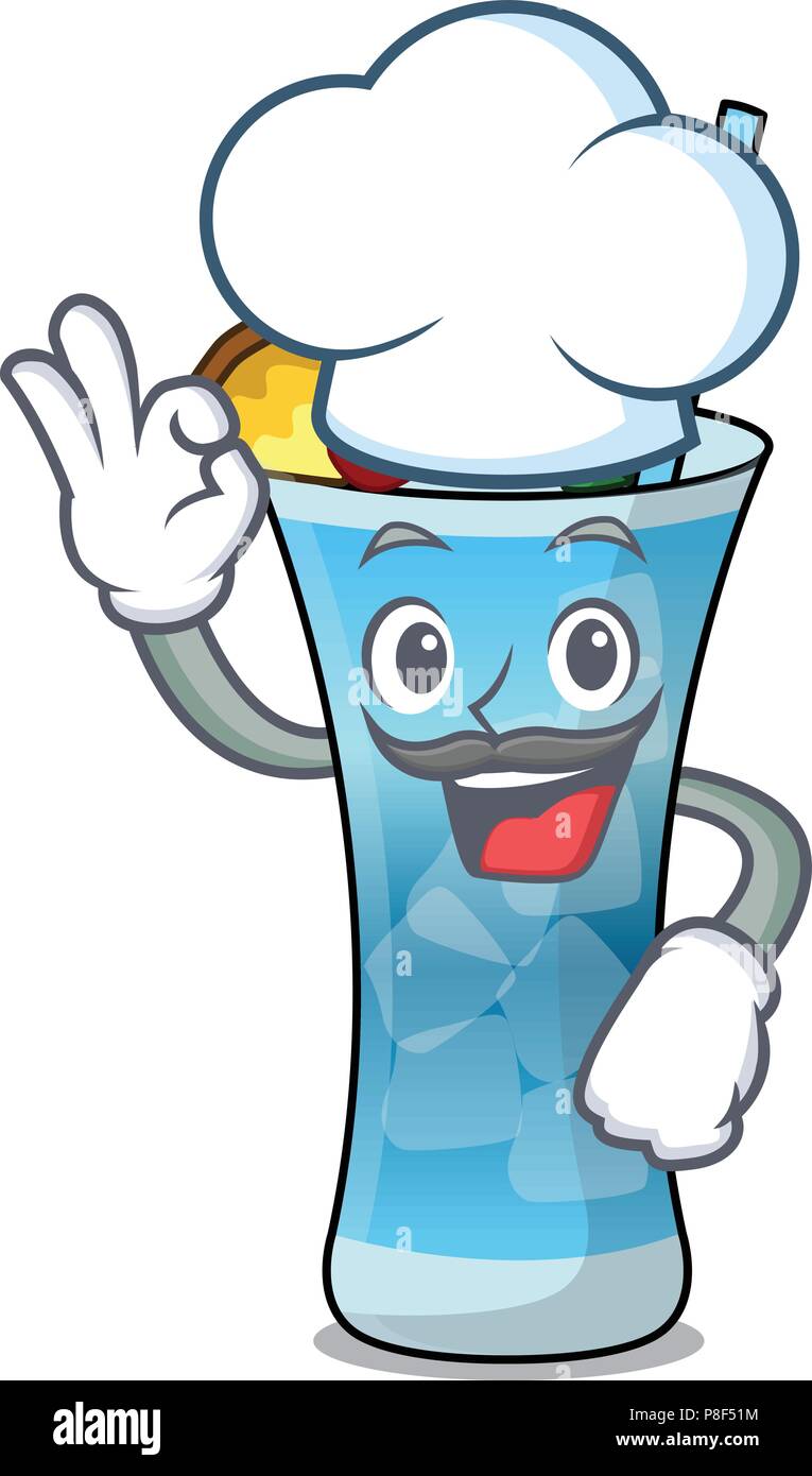 Chef blue hawaii character cartoon Stock Vector Image & Art - Alamy