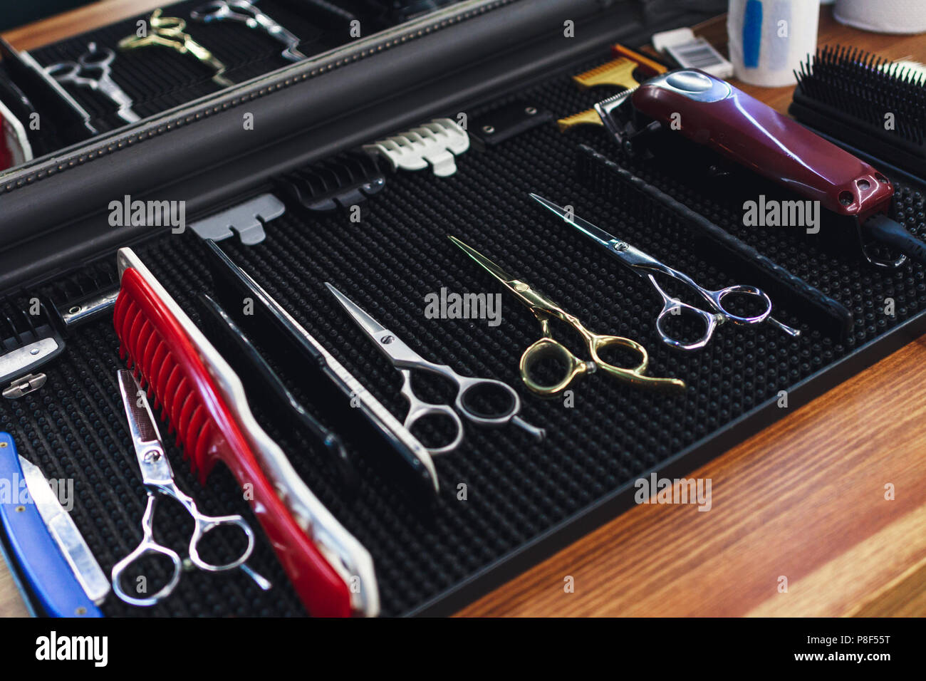 Barbershop Theme. The Tools Of The Hairdresser. Appliances For Haircuts ...