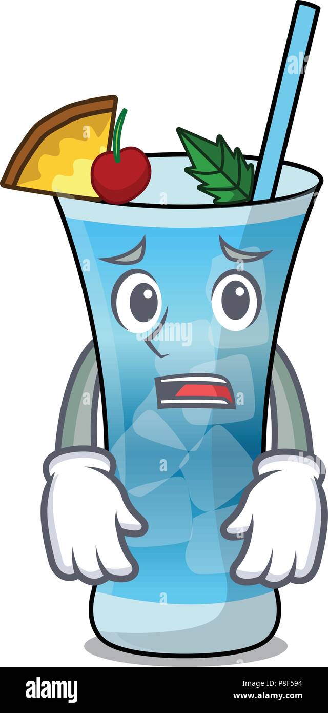 Afraid blue hawaii mascot cartoon Stock Vector Image & Art - Alamy
