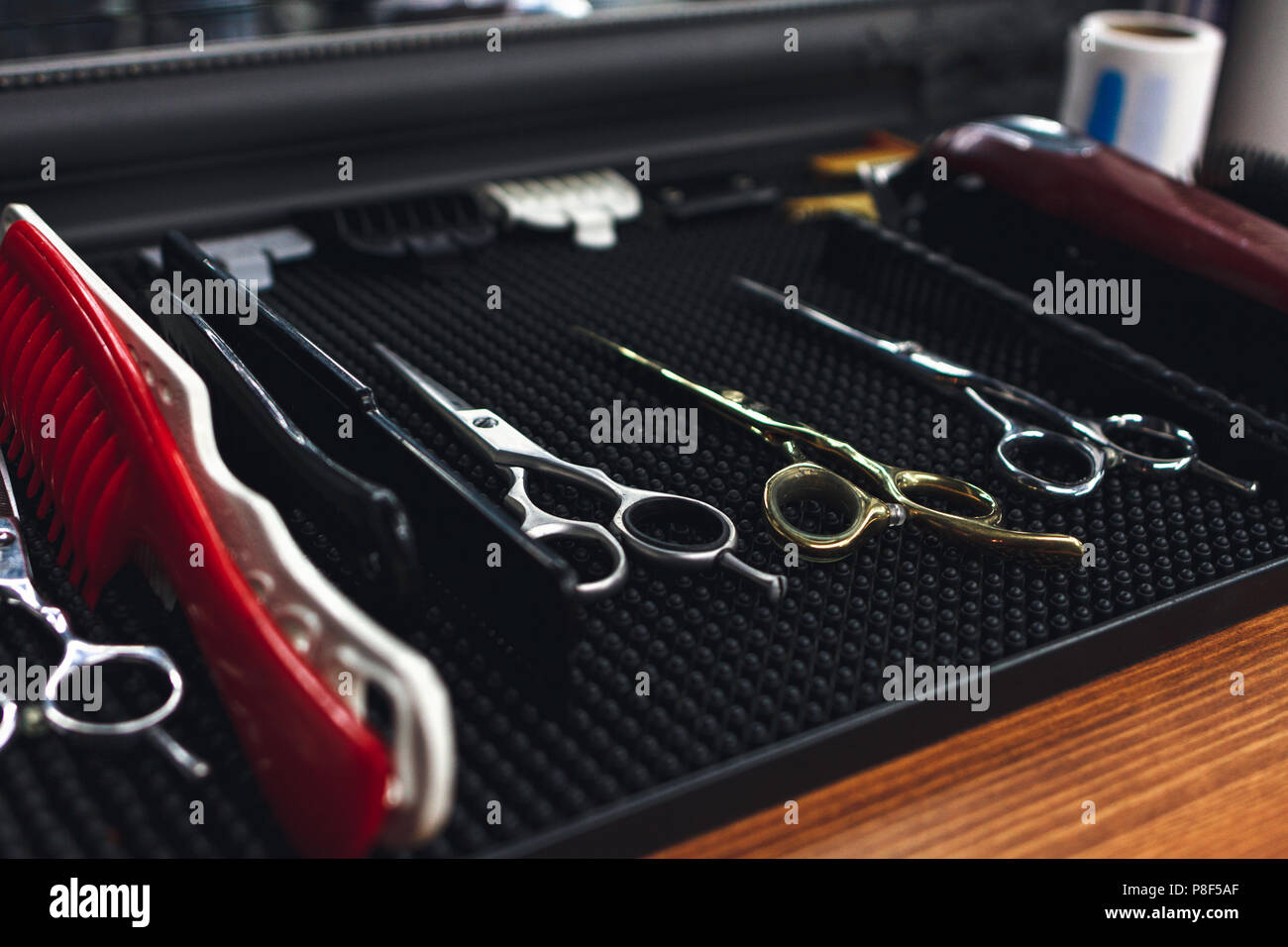 Barbershop Theme. The Tools Of The Hairdresser. Appliances For Haircuts ...