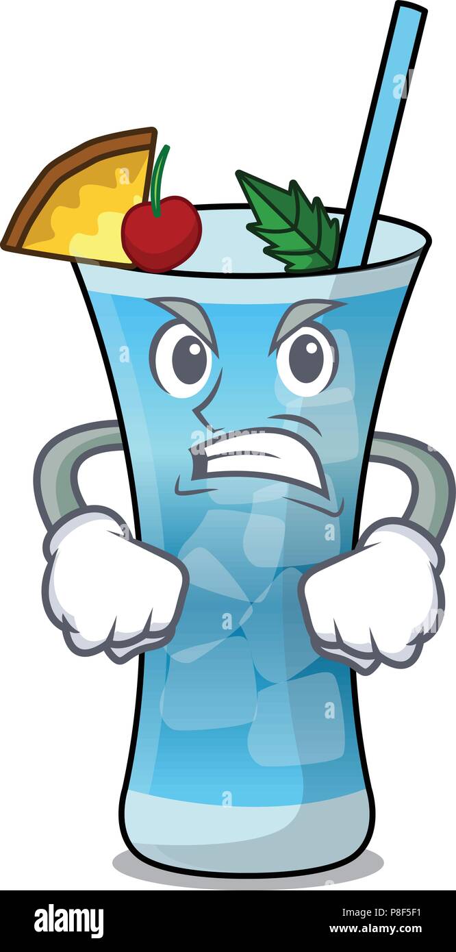 Angry blue hawaii mascot cartoon Stock Vector Image & Art - Alamy