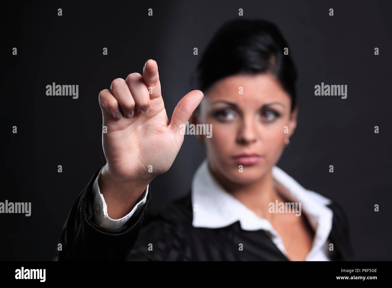 closeup.business woman stretching hand for handshake Stock Photo - Alamy