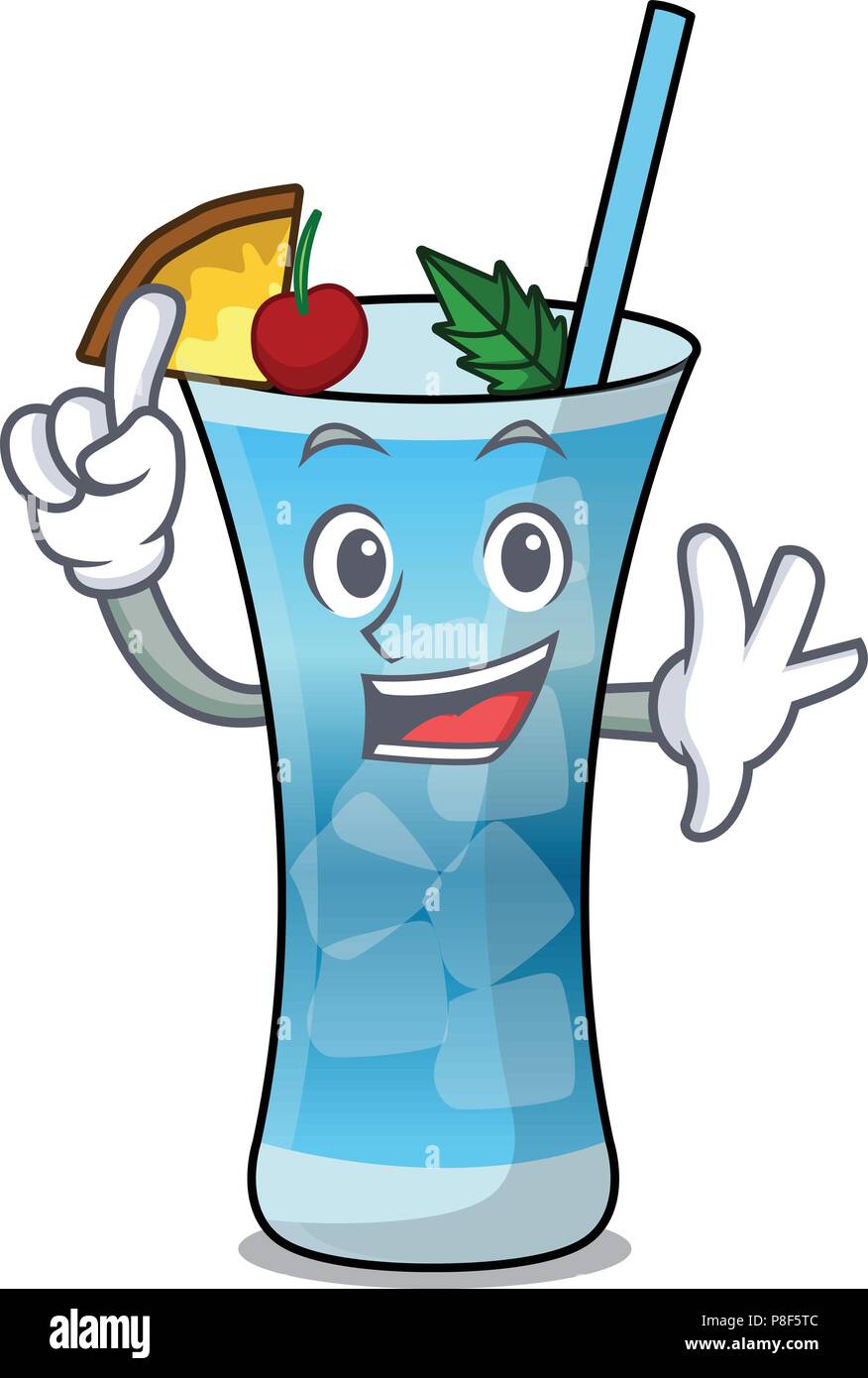 Finger blue hawaii mascot cartoon Stock Vector Image & Art - Alamy