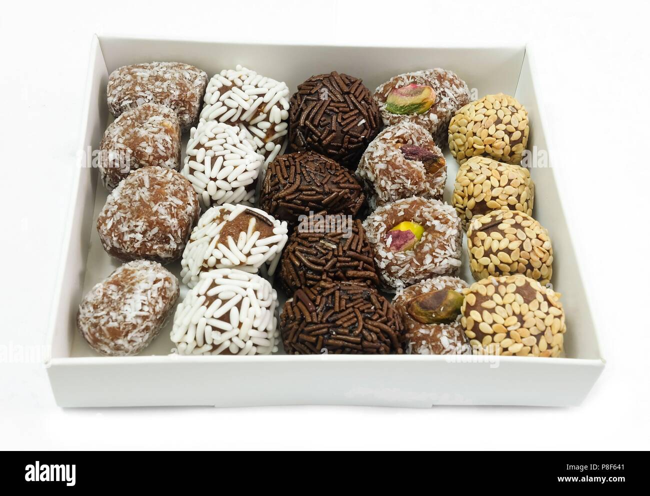 Sweet Food, Assorted Round Chocolate Candy Balls or Chocolate Bonbons ...
