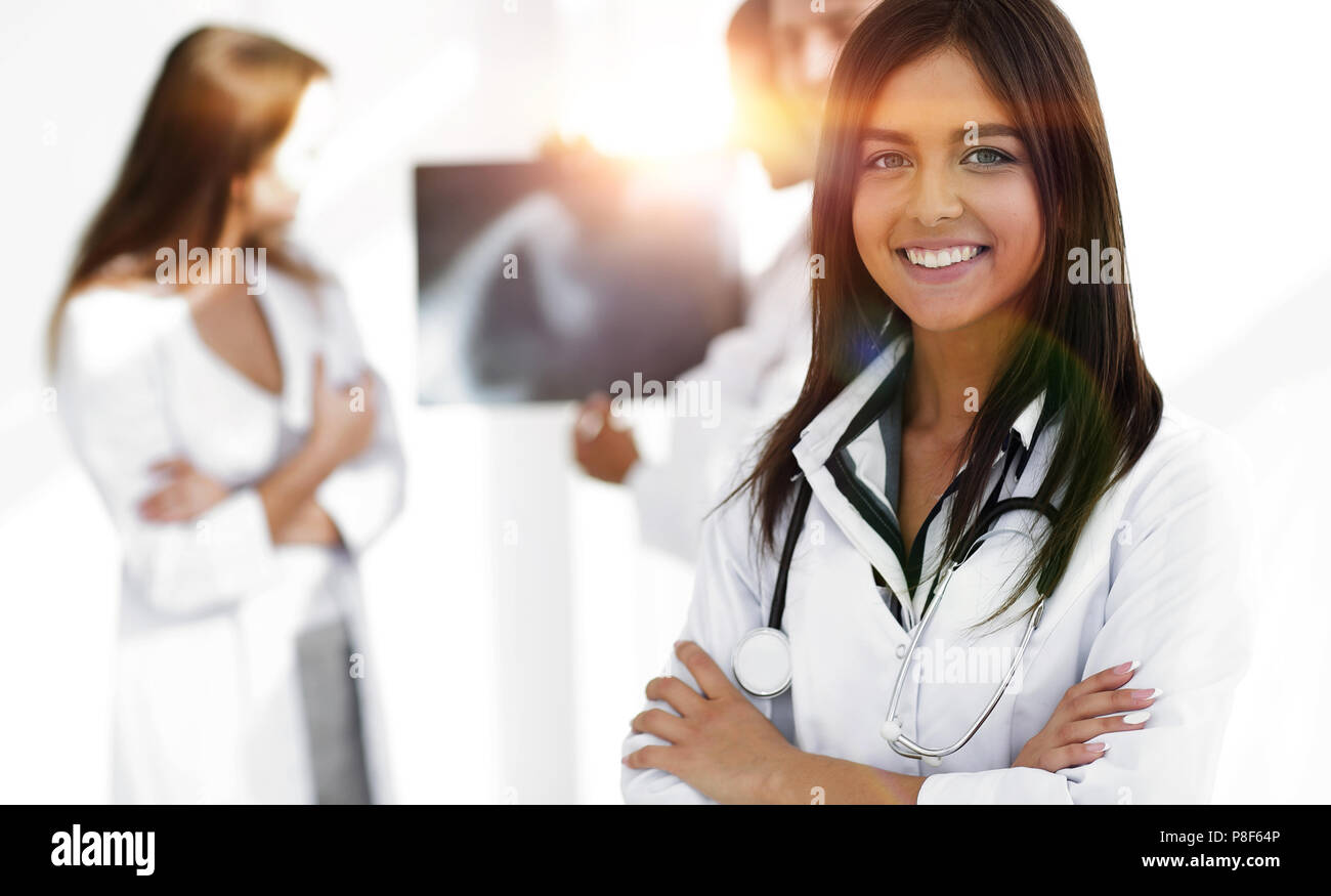 closeup.successful woman doctor Stock Photo - Alamy