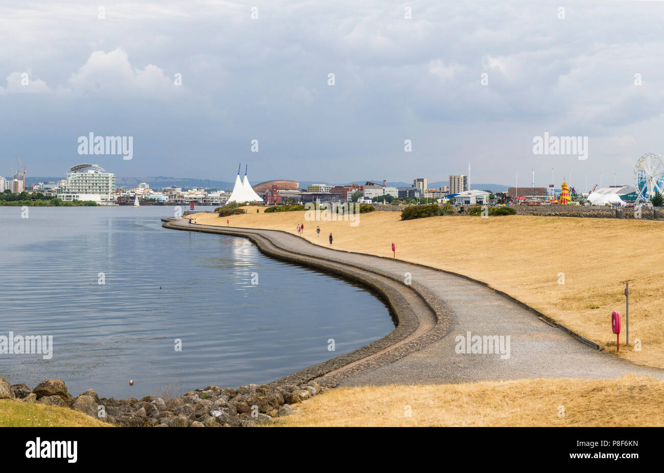 Cardiff Bay during long hot summer of 2018 Stock Photo - Alamy