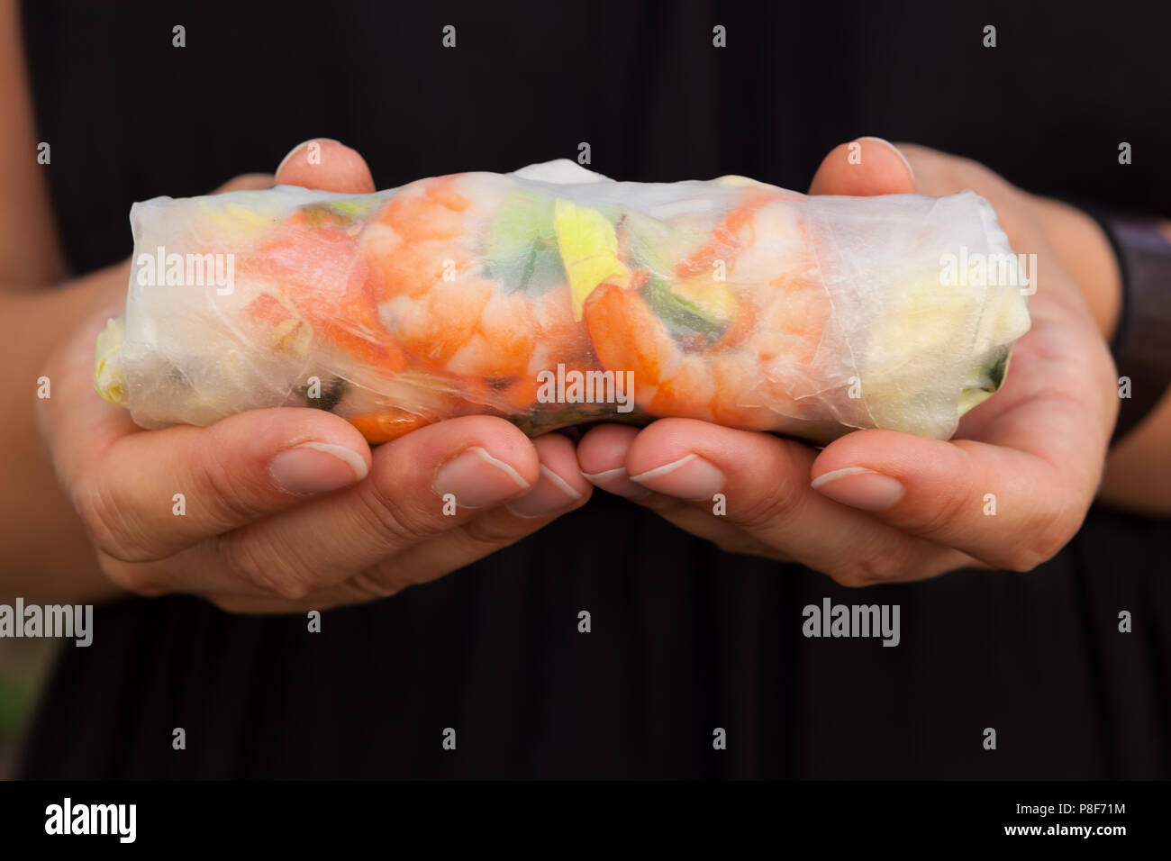 Woman eating delicious spring hi-res stock photography and images - Alamy