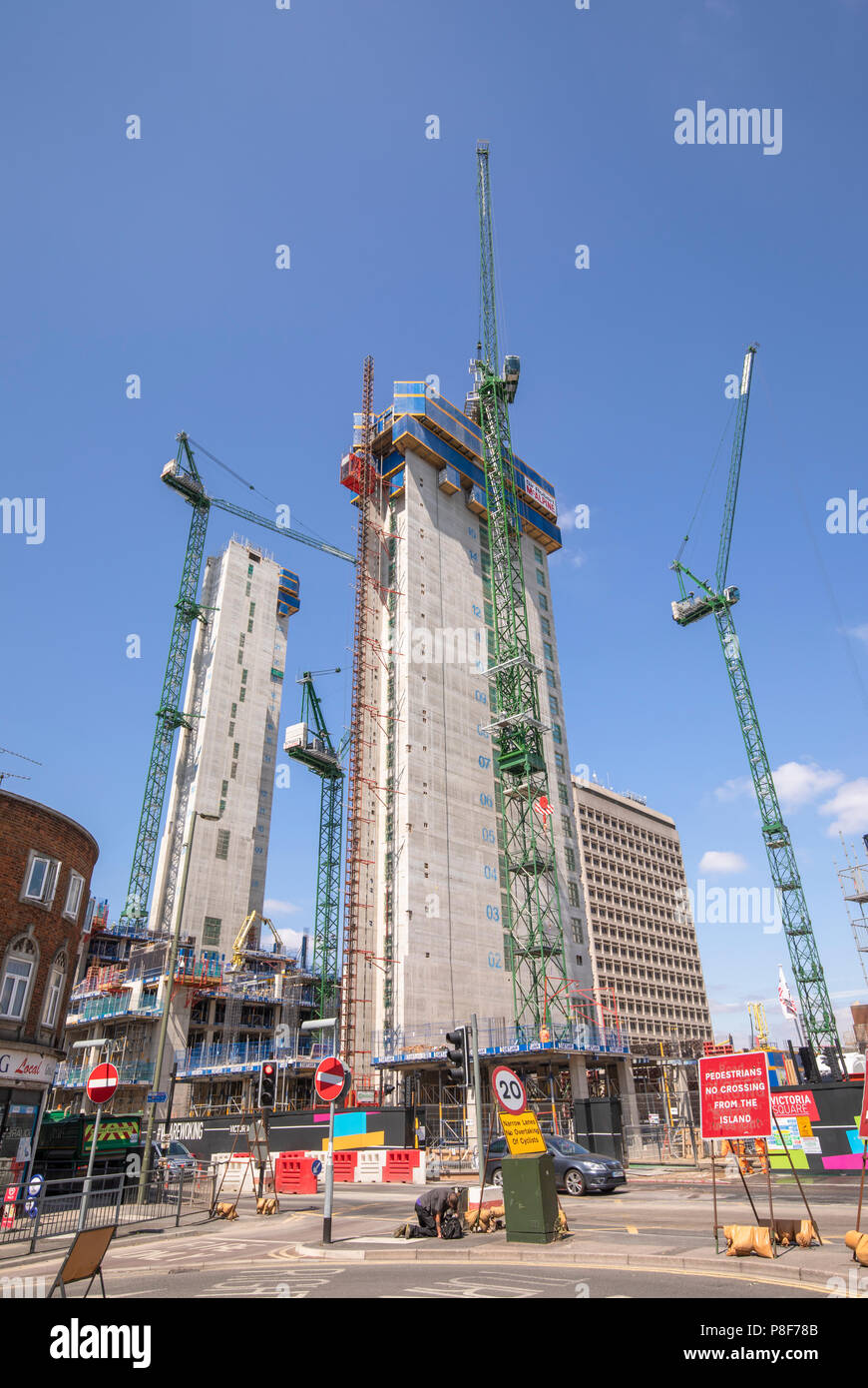 Cores of the new high rise mixed use Victoria Square retail commercial ...