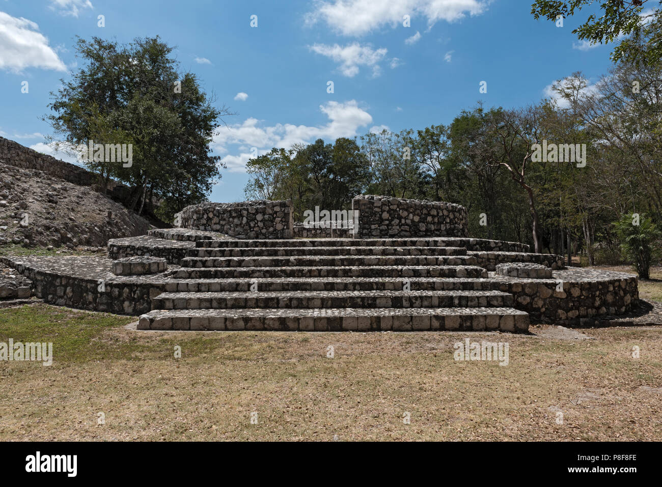 Ruins of the ancient Mayan city of Edzna near campeche, mexico Stock ...