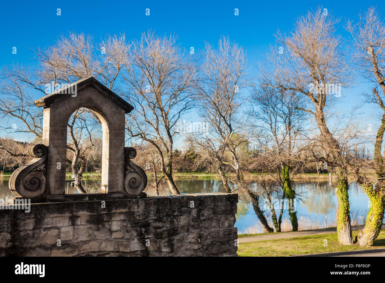Famous Avignon Bridge also called Pont Saint-Benezet at Avignon France ...