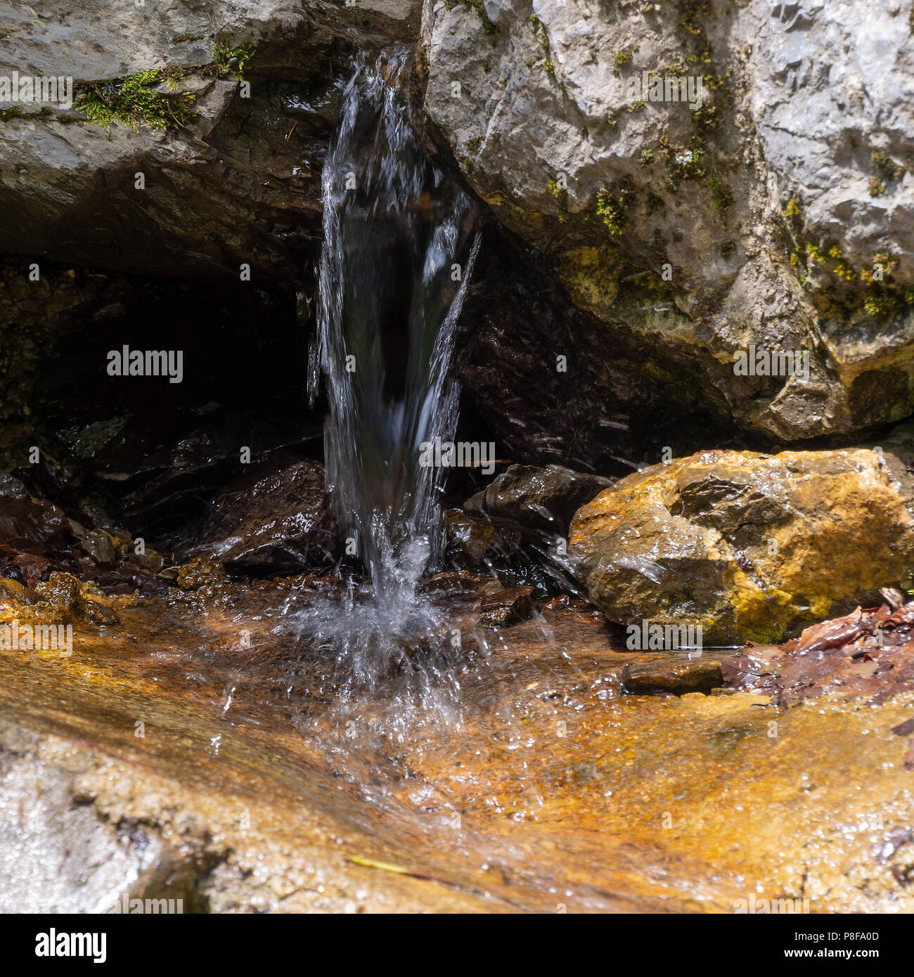 Water Running Over Rocks in a Stream Flowing into Lac de Montriond near ...