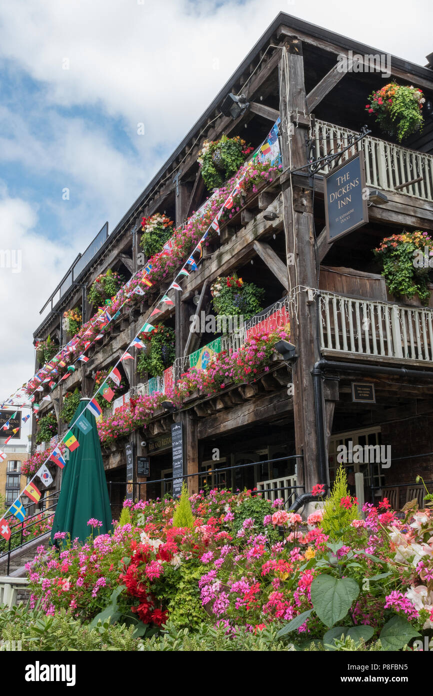 the dickens inn public house, st katherine docks, london, england, uk ...