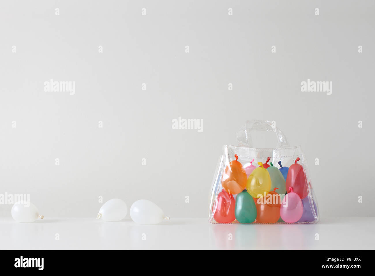 Water balloons in a transparent plastic bag Stock Photo - Alamy