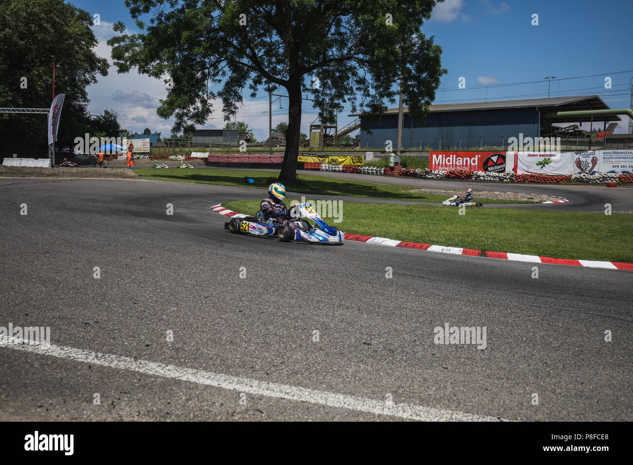 OK Senior Go Kart Racer on the Track, Swiss Kart Championship Wohlen ...