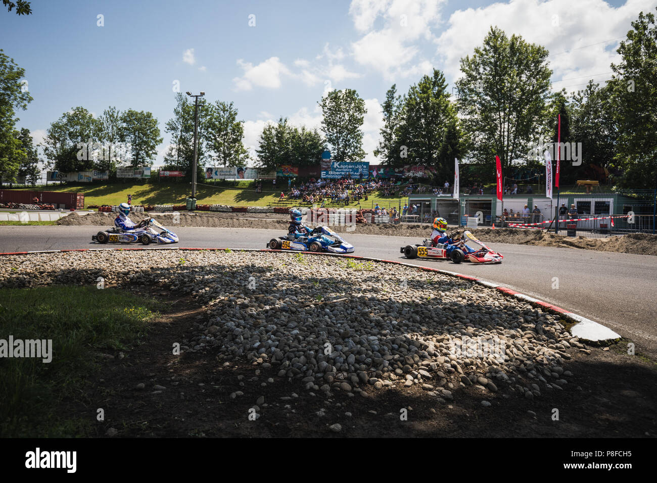 OK Senior Go Kart Racer on the Track, Swiss Kart Championship Wohlen ...