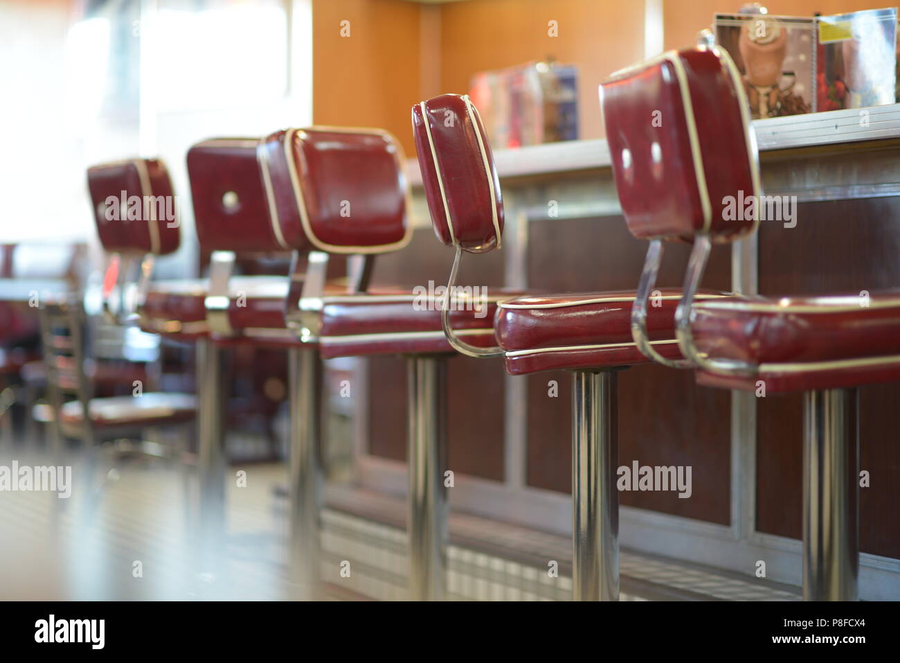 American style burger cafe, fast food America Stock Photo - Alamy