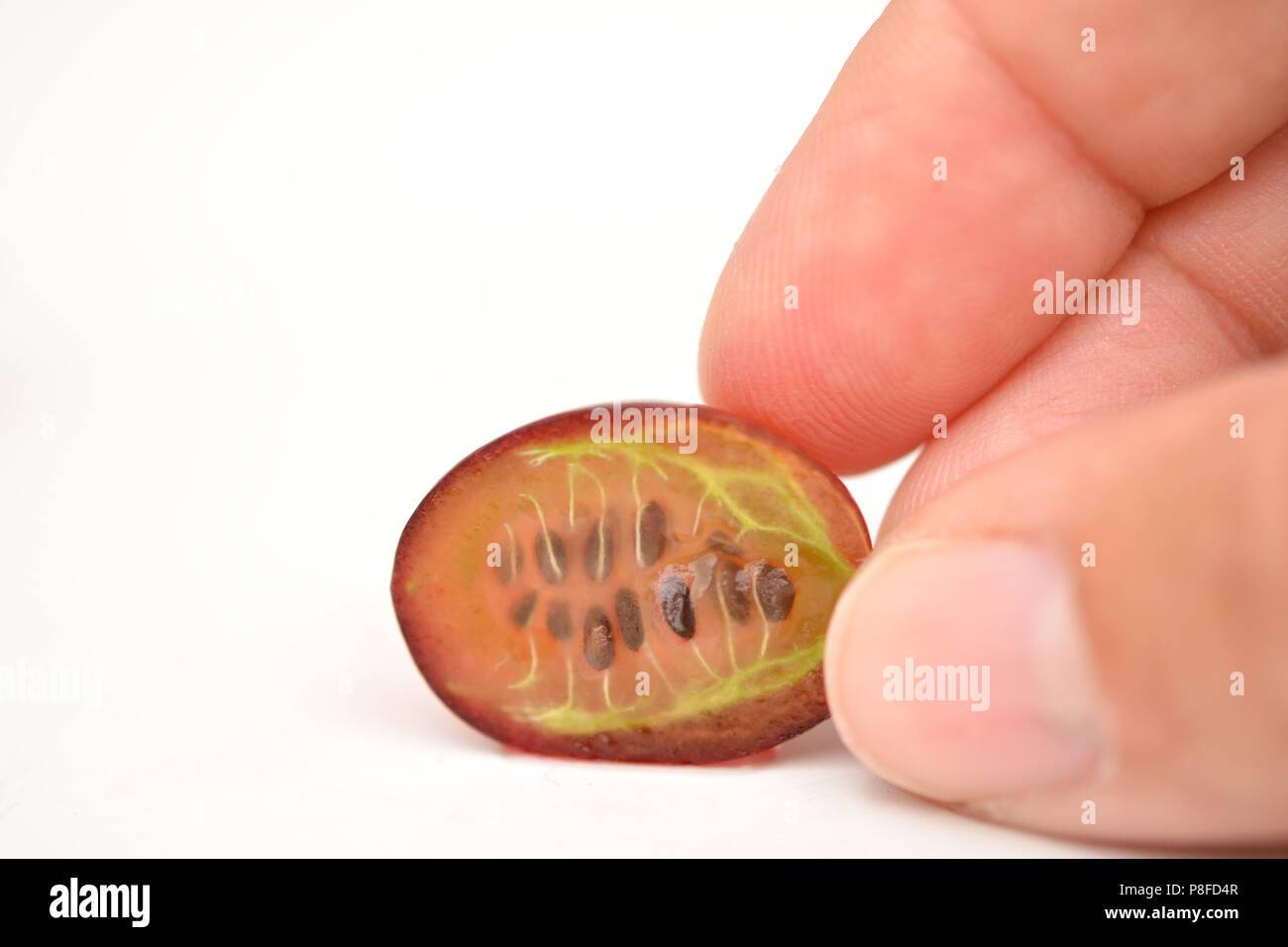 Red gooseberry Hinnonmäki, delicious inside with a tangy outer skin ...