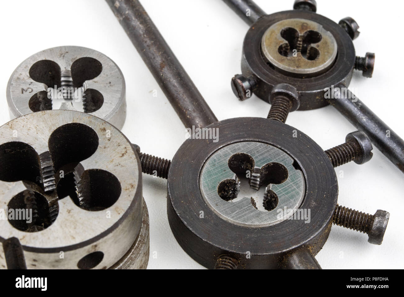 Cutting a screw thread in metal hi-res stock photography and images - Alamy