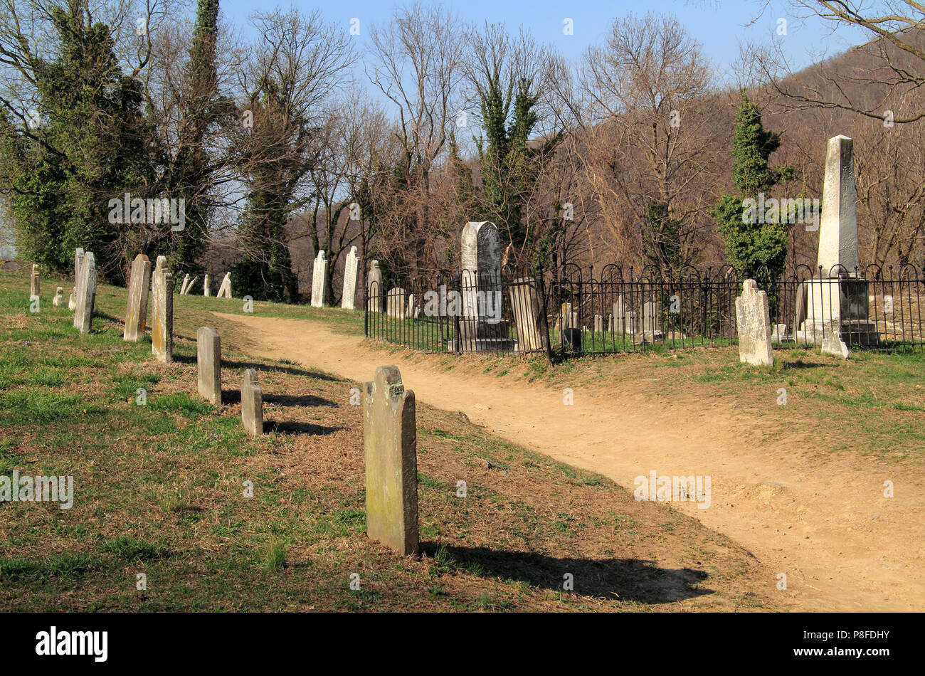 The Harper Cemetery overlooks the picturesque town of Harpers Ferry and ...