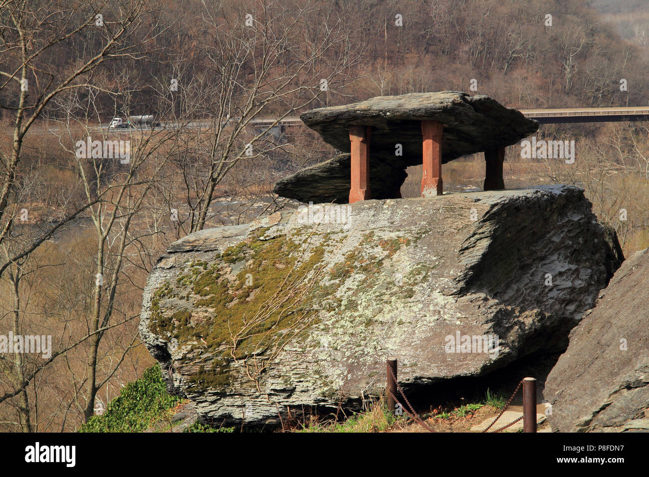 Overlooking the Shenandoah River, Jefferson Rock is a notable landmark ...