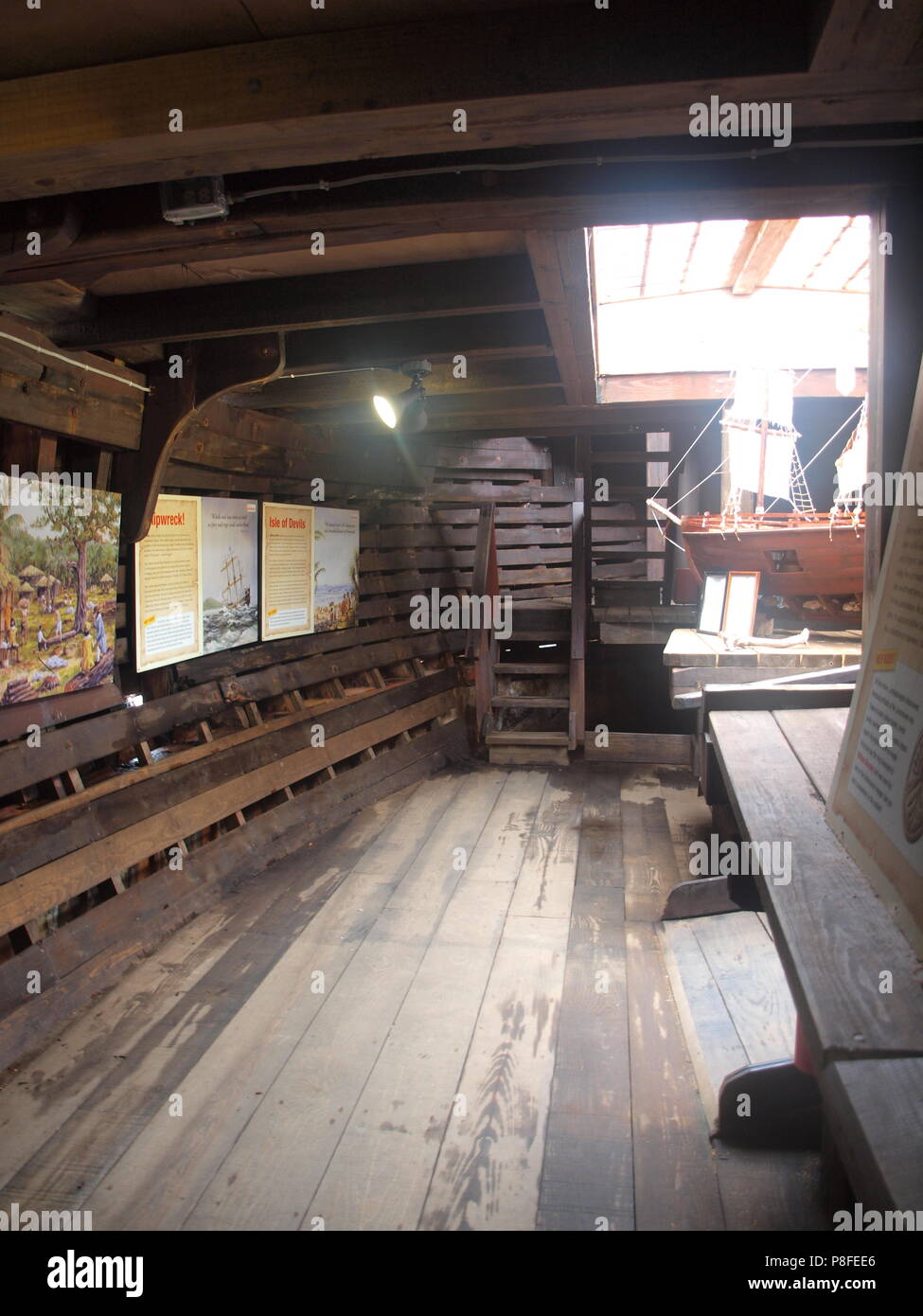 Wooden sailing ship interior hi-res stock photography and images - Alamy