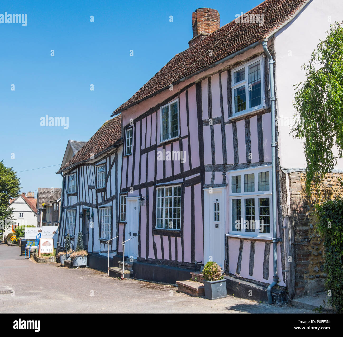 Timber framed buildings in Lavenham a town noted for its 15th-century ...