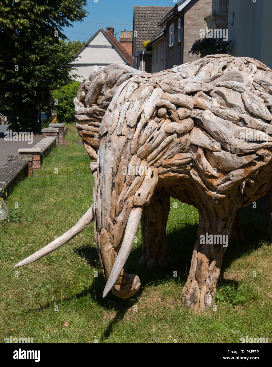 An elephant made from scraps of weathered timber Stock Photo - Alamy