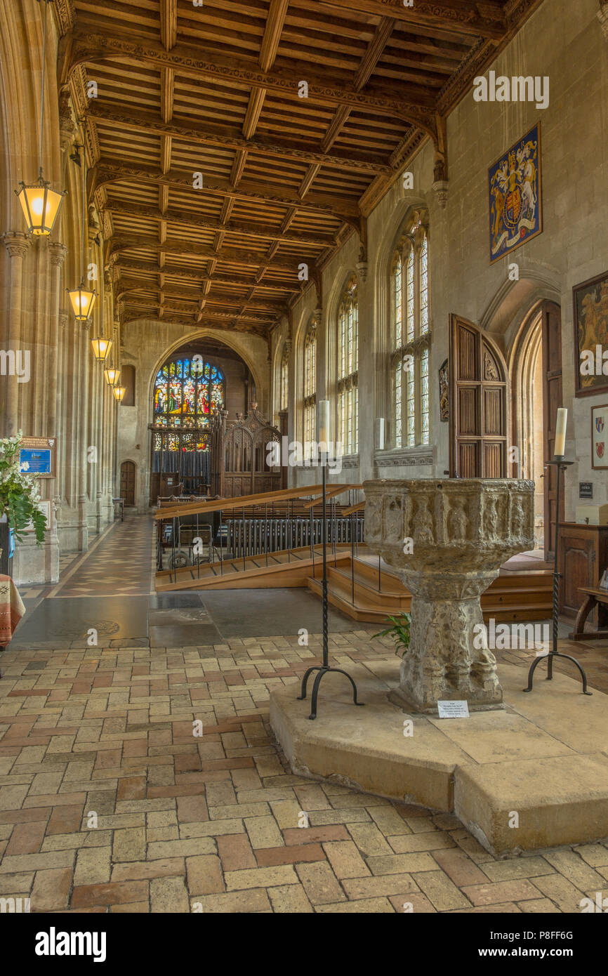 Interior of St. Peter and St. Paul church in Lavenham a Grade I listed ...