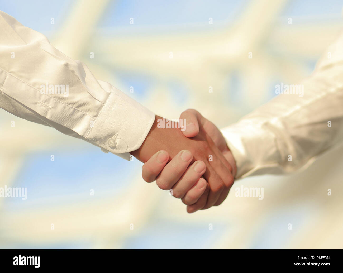 Close-up photo of handshake of two successful businessmen Stock Photo ...