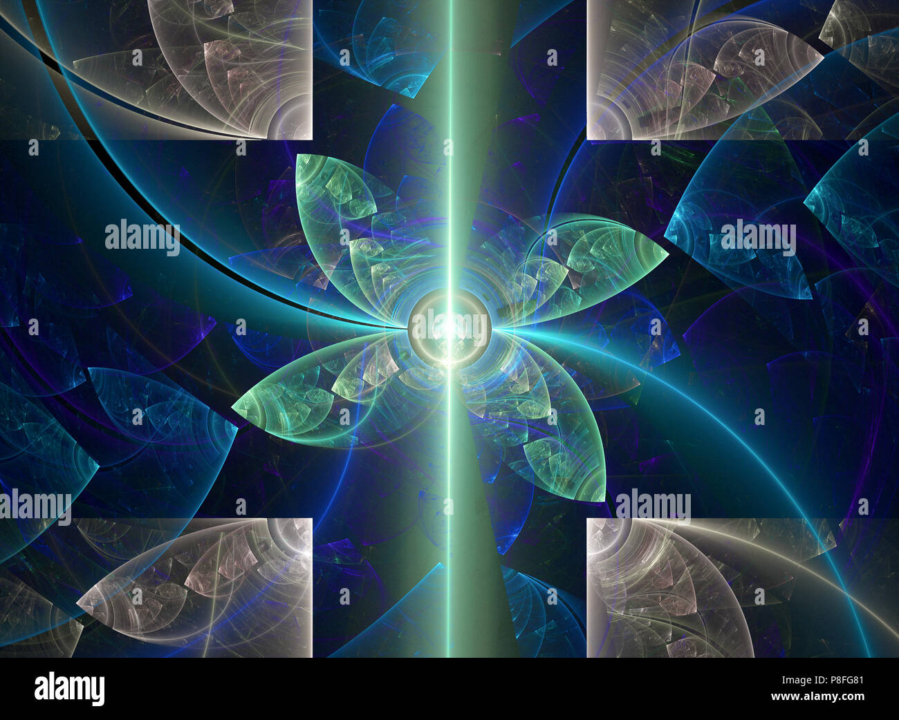 Abstract fractal patterns and shapes. Fractal texture. The colors in ...