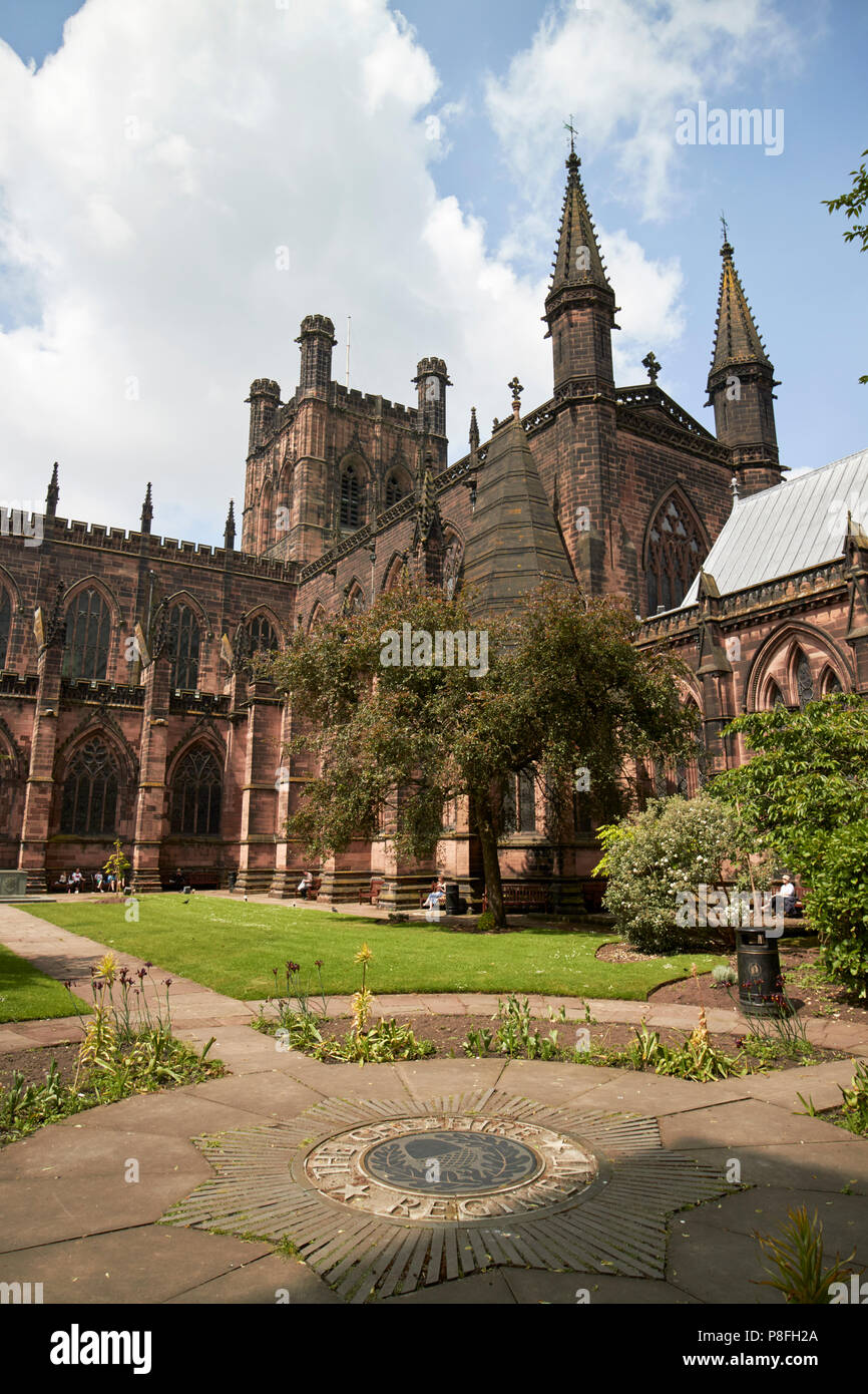 the chester regiment memorial in the grounds of chester cathedral ...