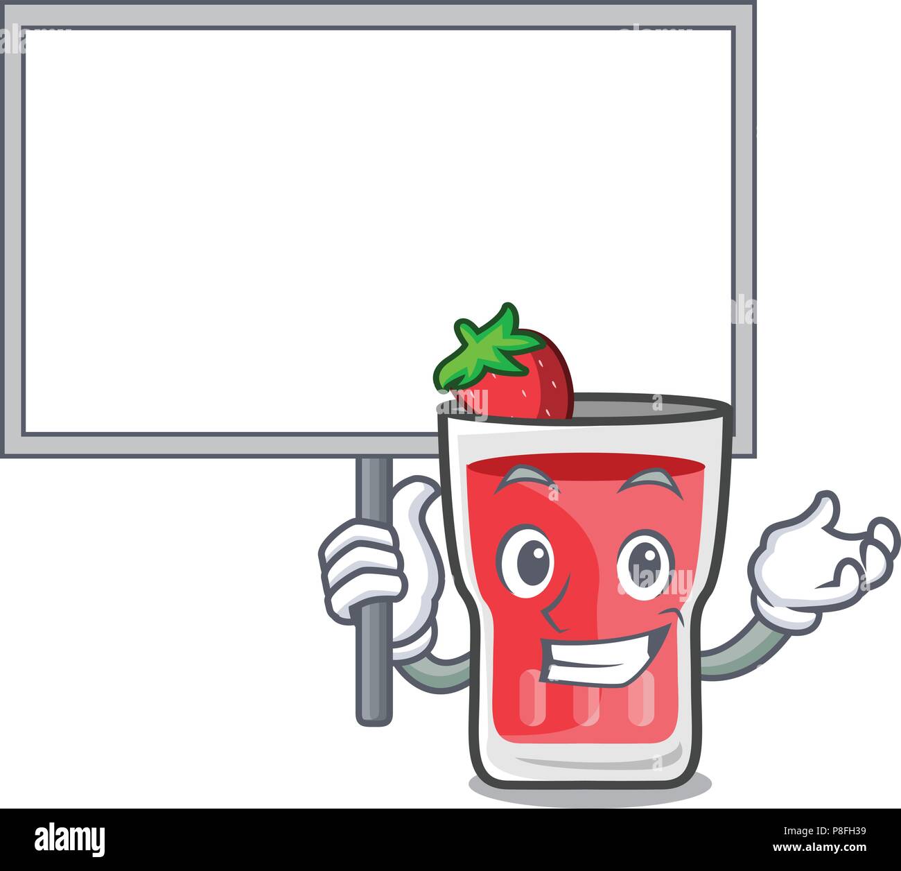 Bring board strawberry mojito character cartoon Stock Vector Image ...