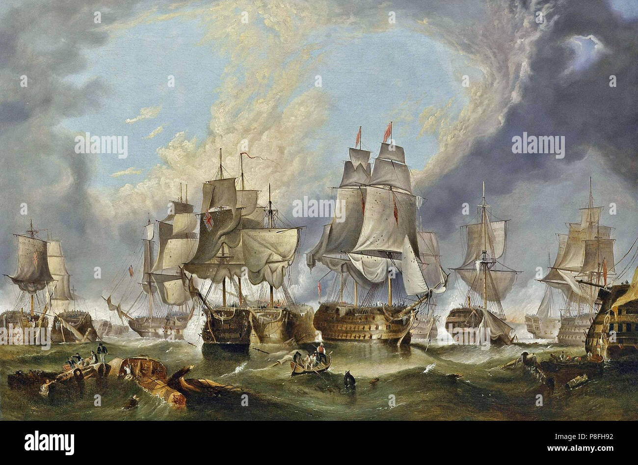 Stanfield George Clarkson - the Battle of Trafalgar 21st October 1805 ...