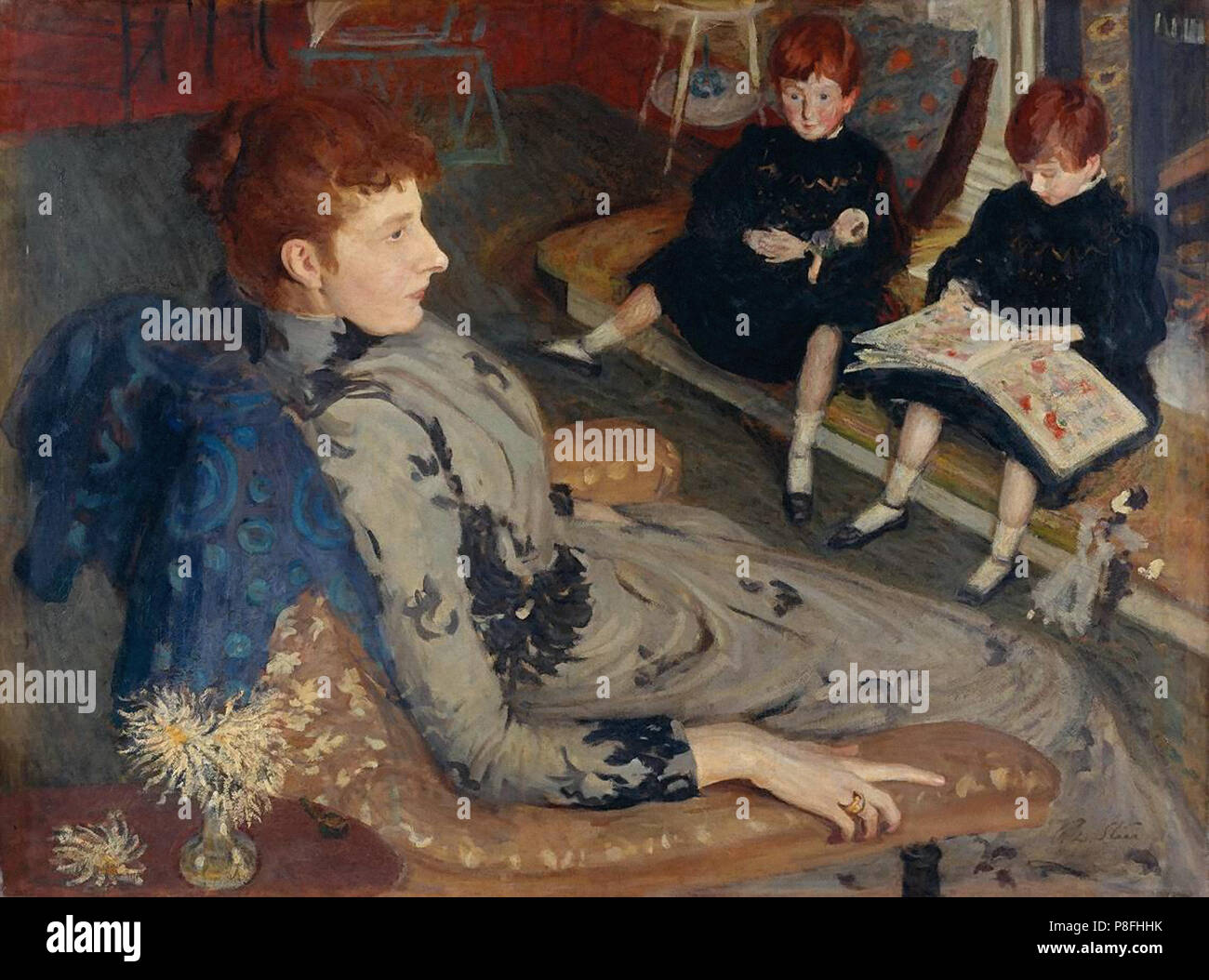 Steer Philip Wilson - Mrs Cyprian Williams and Her Two Little Girls ...