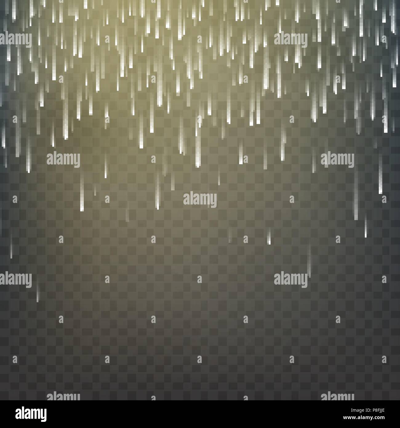 Vector illustration rain isolated on a transparent background. Shower ...