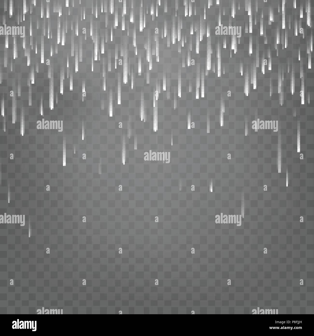 Vector illustration rain isolated on a transparent background. Shower ...
