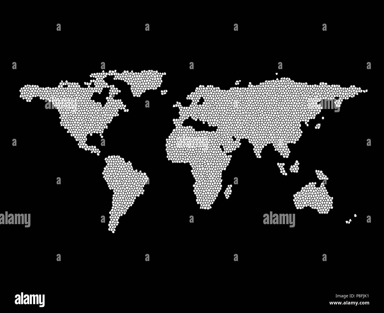 Stained glass world map Black and White Stock Photos & Images - Alamy