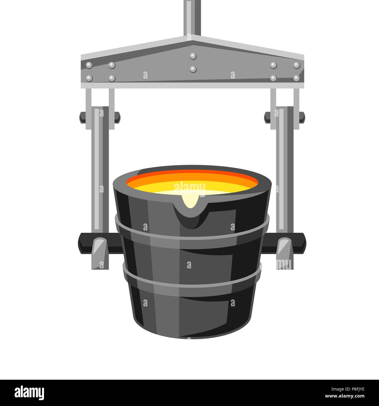 Industry blast steel furnace Stock Vector Images - Alamy