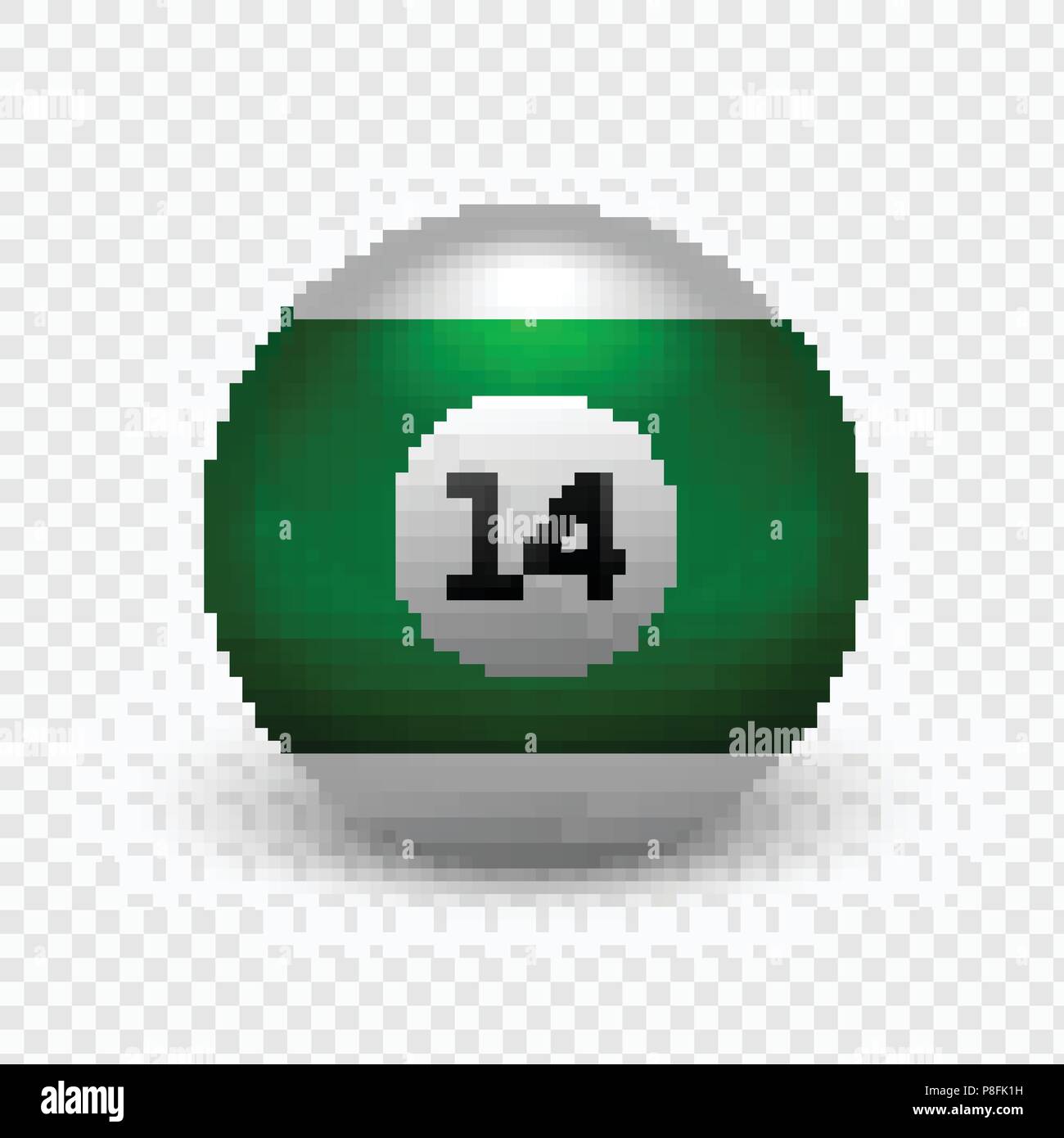 Stock vector illustration yellow ball for billiards Isolated on a ...