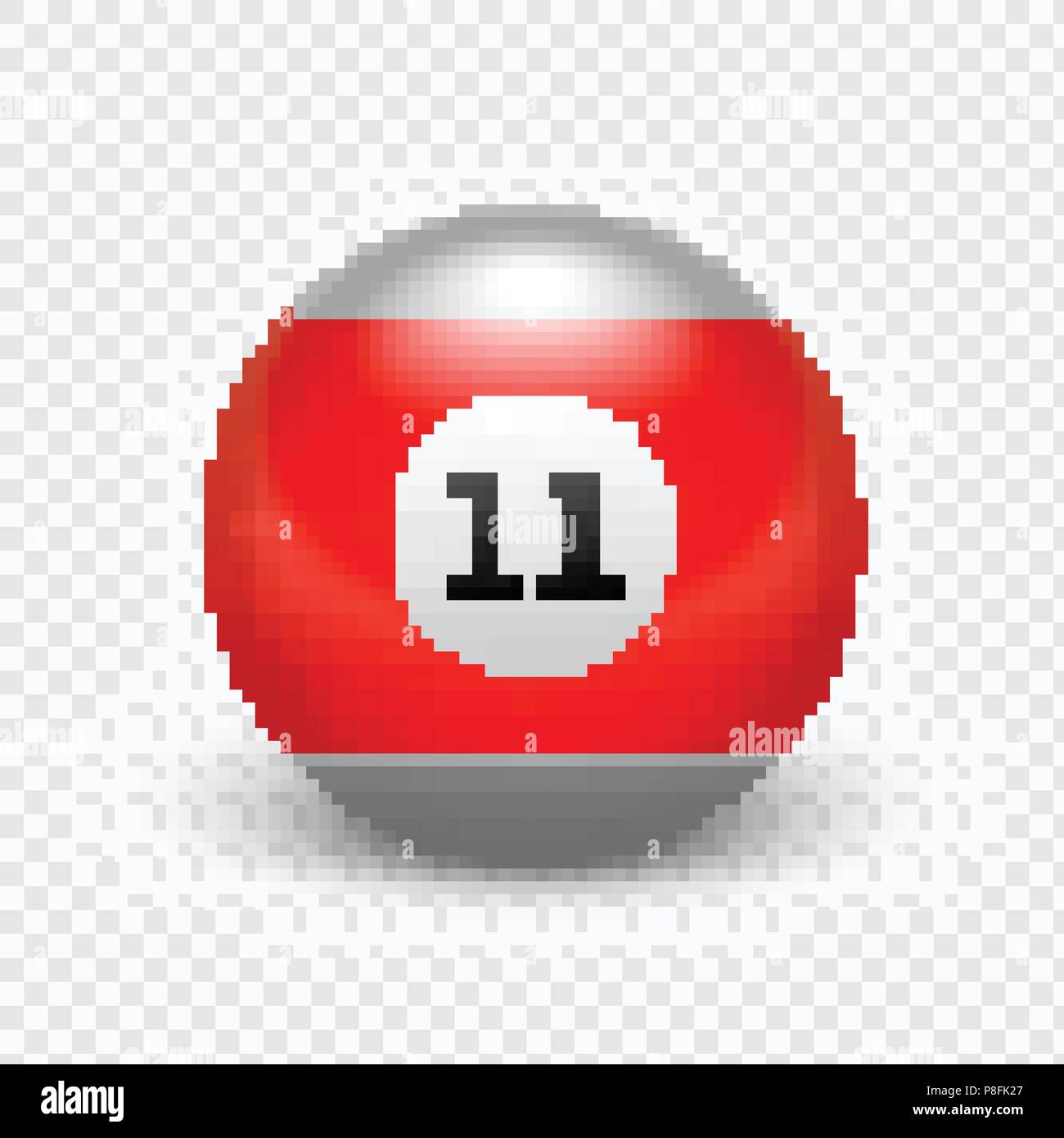 Stock vector illustration yellow ball for billiards Isolated on a ...
