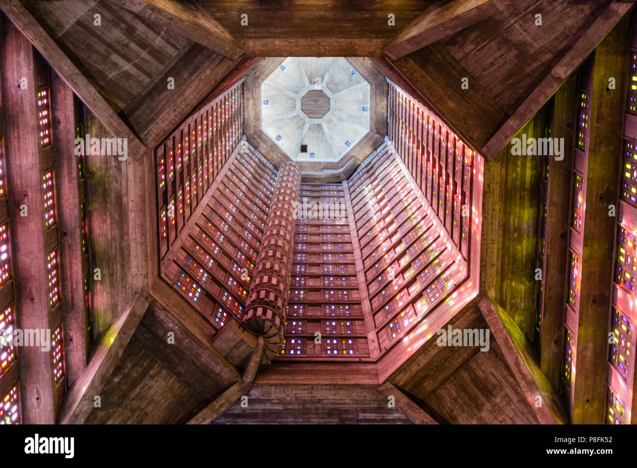 Indoor Contemporary Saint Joseph church Le Havre France Stock Photo - Alamy