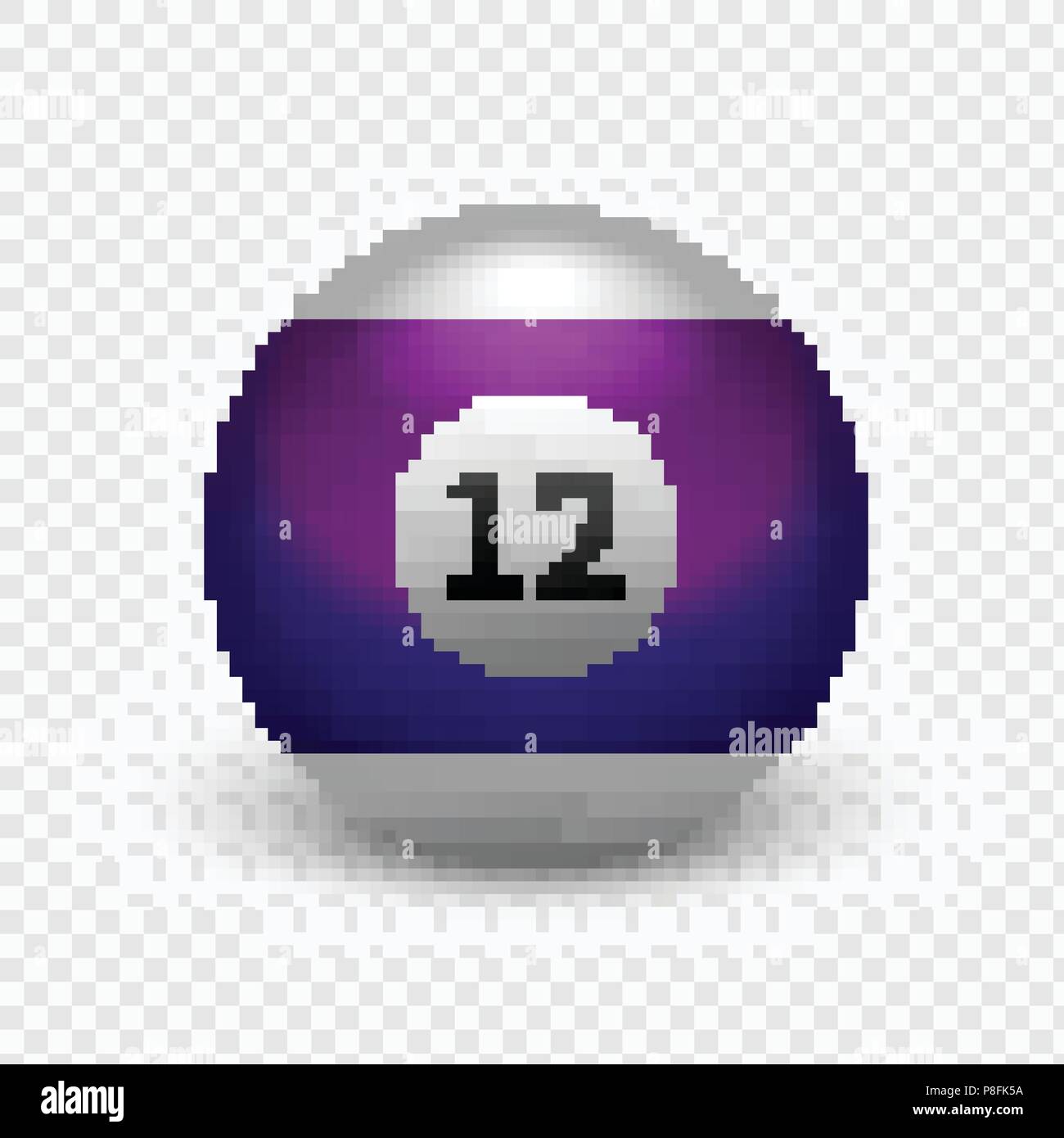Stock vector illustration yellow ball for billiards Isolated on a ...