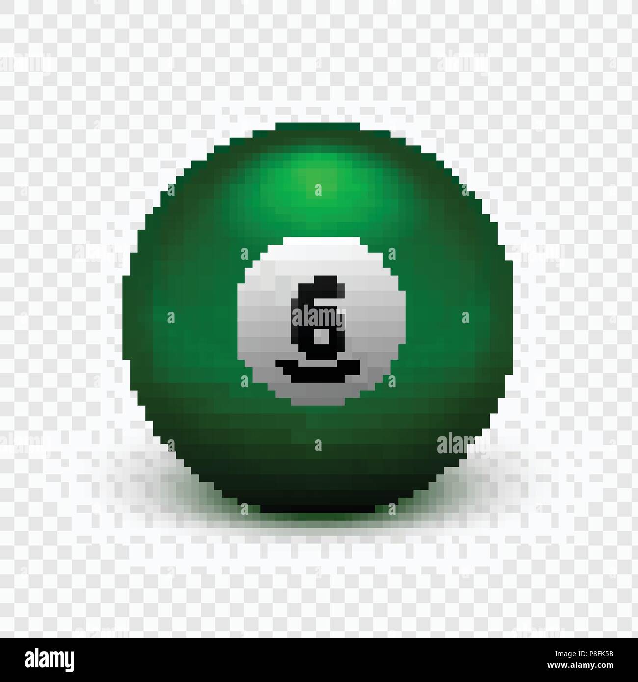Stock vector illustration yellow ball for billiards Isolated on a ...