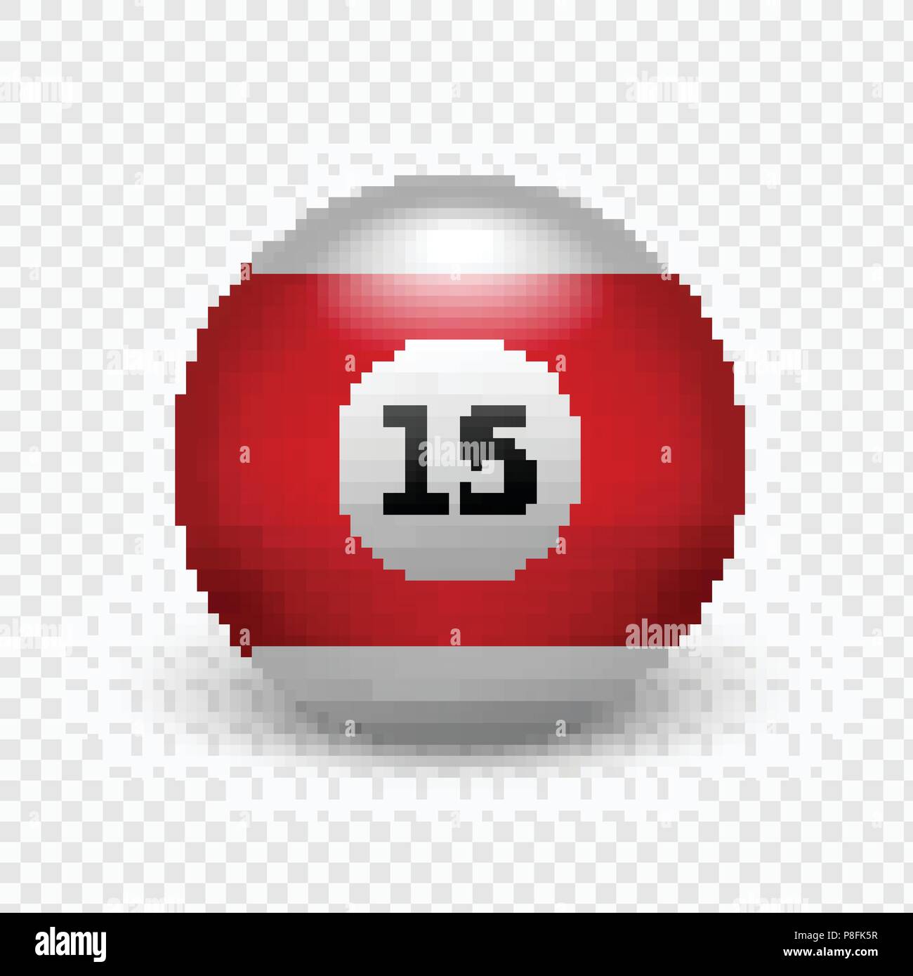 Stock vector illustration yellow ball for billiards Isolated on a ...